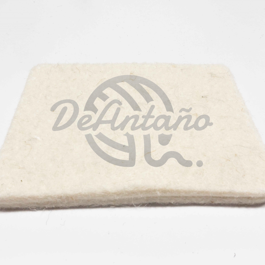 Fieltro Prensado De Lana y Poliester Blanco - Lanas De Antaño